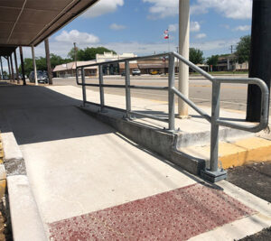 Pedestrian Handrails - Robin Steel - Specializing egress path, signage ...
